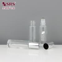 China BLPM-15ML Transparent Glass Roll On Bottle Metal Cap Roller Ball Empty Refillable Perfume Essential Oil Cosmetic Vial for sale