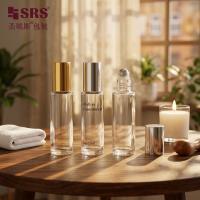 China BLPM-15ML Transparent Glass Roll On Bottle Metal Cap Roller Ball Empty Refillable Perfume Essential Oil Cosmetic Vial for sale