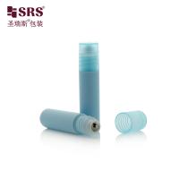 China 5 ML Empty Plastic Roller Bottle Steel Ball Roll On Container With Plastic Cap for sale