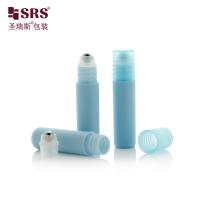 China 5 ML Empty Plastic Roller Bottle Steel Ball Roll On Container With Plastic Cap for sale
