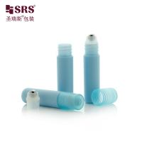 China 5 ML Empty Plastic Roller Bottle Steel Ball Roll On Container With Plastic Cap for sale