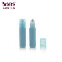 China 5 ML Empty Plastic Roller Bottle Steel Ball Roll On Container With Plastic Cap for sale