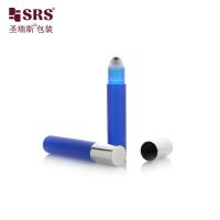 China Custom 12 ML Cosmetic Plastic Roller Bottle Metal Steel Ball Aluminum Lid Packaging Container for sale