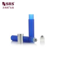 China Custom 12 ML Cosmetic Plastic Roller Bottle Metal Steel Ball Aluminum Lid Packaging Container for sale