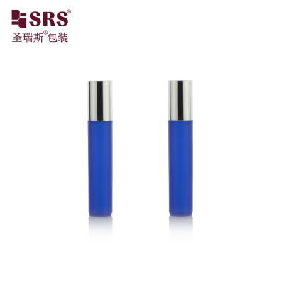 China Custom 12 ML Cosmetic Plastic Roller Bottle Metal Steel Ball Aluminum Lid Packaging Container for sale