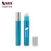 China Custom 15 ML Cosmetic Plastic Roller Bottle Plastic Ball Aluminum Lid Packaging Container for sale