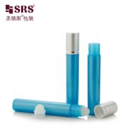 China Custom 15 ML Cosmetic Plastic Roller Bottle Plastic Ball Aluminum Lid Packaging Container for sale