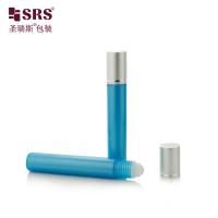 China Custom 15 ML Cosmetic Plastic Roller Bottle Plastic Ball Aluminum Lid Packaging Container for sale