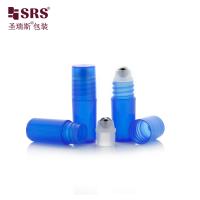 China Bulk Production 3ml Blue Plastic Roll On Bottle For Essential Oil Perfume Tester Kit Portable Cosmetic Roller Container for sale