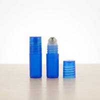 China Bulk Production 3ml Blue Plastic Roll On Bottle For Essential Oil Perfume Tester Kit Portable Cosmetic Roller Container for sale