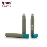 China RPP(S)-15ml Slim Long Plastic Roll On Bottle With Metal Roller Ball For Cooling Serum Portable Cosmetic Container for sale