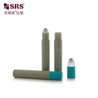 China RPP(S)-15ml Slim Long Plastic Roll On Bottle With Metal Roller Ball For Cooling Serum Portable Cosmetic Container for sale