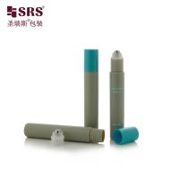 China RPP(S)-15ml Slim Long Plastic Roll On Bottle With Metal Roller Ball For Cooling Serum Portable Cosmetic Container for sale