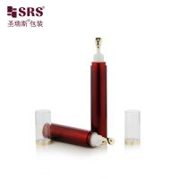 China AY005 10ML 15ML Acrylic Gold Metal Massage Tip Head Airless Eye Cream Pump Bottle Cosmetic Packaging Tube 0.08CC Output for sale