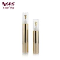 China AY005 10ML 15ML Acrylic Gold Metal Massage Tip Head Airless Eye Cream Pump Bottle Cosmetic Packaging Tube 0.08CC Output for sale