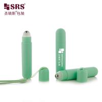 China 25ml Empty Plastic Roll-on Bottle Round Bottom with Round Cap and Steel Ball for sale