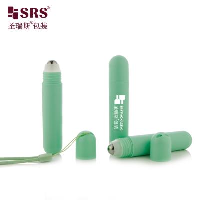 China 25ml Empty Plastic Roll-on Bottle Round Bottom with Round Cap and Steel Ball for sale