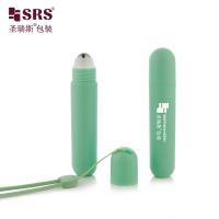 China 25ml Empty Plastic Roll-on Bottle Round Bottom with Round Cap and Steel Ball for sale
