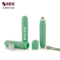 China 25ml Empty Plastic Roll-on Bottle Round Bottom with Round Cap and Steel Ball for sale