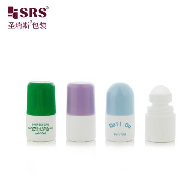 China Custom 30 ML Plastic Roll‑on Bottle Empty Deodorant Roller Ball Cosmetic Packaging Container for sale