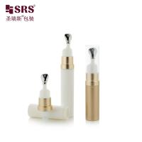 China Luxury Alloy Pump Airless Bottle Press Type Cosmetic Vacuum Container Custom Color & Printing for sale