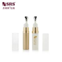 China Luxury Alloy Pump Airless Bottle Press Type Cosmetic Vacuum Container Custom Color & Printing for sale