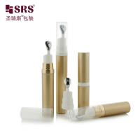 China Luxury Alloy Pump Airless Bottle Press Type Cosmetic Vacuum Container Custom Color & Printing for sale