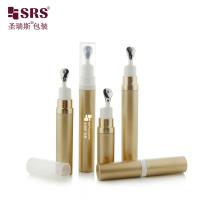 China Luxury Alloy Pump Airless Bottle Press Type Cosmetic Vacuum Container Custom Color & Printing for sale