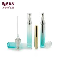 China Smooth Surface Acrylic Eye Cream Bottle With Alloy Massage Head Empty Eye Serum Cosmetic Packaging Custom Logo for sale