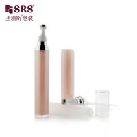 China Empty Smooth Acrylic Roll On Bottle Eye Cream Applicator Bottle Luxury Eye Care Packaging for sale