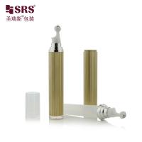 China 15ml/20ml Ribbed Acrylic Roll‑on Bottle Empty Eye Serum Massage Cosmetic Container Custom Logo for sale