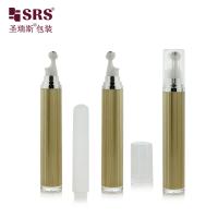 China 15ml/20ml Ribbed Acrylic Roll‑on Bottle Empty Eye Serum Massage Cosmetic Container Custom Logo for sale