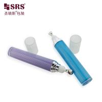 China 15ml/20ml Press Type Acrylic Bottle With Alloy Roller Head Empty Eye Serum Cosmetic Packaging for sale