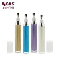 China 15ml/20ml Press Type Acrylic Bottle With Alloy Roller Head Empty Eye Serum Cosmetic Packaging for sale