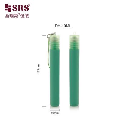 China 10ml Plastic Roll‑on Bottle with Pull‑Ring Cap Custom Color Empty Cosmetic Roller Container for sale