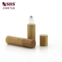 China 5ml Eco‑friendly Bamboo Shell Glass Roll‑on Bottle With Steel Roller Ball for sale