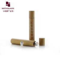China 15ml Natural Bamboo Cover Roll‑on Bottle Glass Inner Vial Empty Cosmetic Packaging For Essential Oil Fragrance Massage Oil for sale