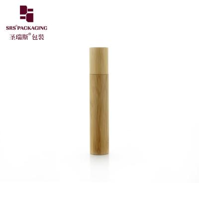 China 15ml Empty Bamboo Roller Bottle Plastic Inner Container Large Capacity Essential Oil Roll On Bottle Laser Logo Acceptable for sale