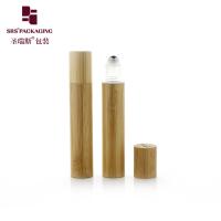 China 15ml Empty Bamboo Roller Bottle Plastic Inner Container Large Capacity Essential Oil Roll On Bottle Laser Logo Acceptable for sale