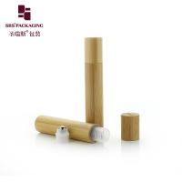 China 15ml Empty Bamboo Roller Bottle Plastic Inner Container Large Capacity Essential Oil Roll On Bottle Laser Logo Acceptable for sale