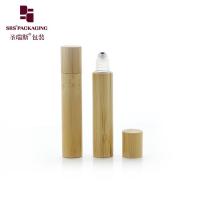 China 8ml Empty Bamboo Roller Bottle Plastic Inner Container With Steel Ball Mini Size Essential Oil Roll On Bottle Laser Logo Available for sale