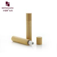 China 8ml Empty Bamboo Roller Bottle Plastic Inner Container With Steel Ball Mini Size Essential Oil Roll On Bottle Laser Logo Available for sale