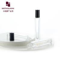 China 10ml Rectangular Glass Roll‑on Bottle Refillable Empty Glass Roller Vial Unique Cosmetic Packaging OEM Supported for sale