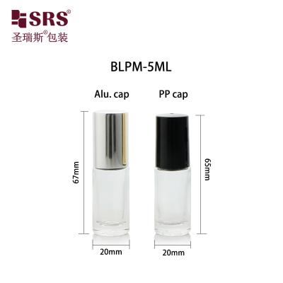 China Wholesale 5ml Molded Glass Roller Bottle Empty Roll‑on Container For Lip Oil Lip Gloss Cosmetic Packaging for sale