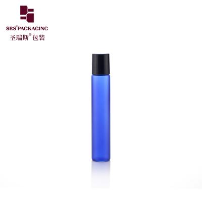China Mini 8ml Tubular Glass Roller Bottle With Plastic Ball & Plastic Cap for sale
