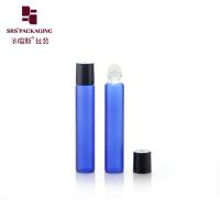 China Mini 8ml Tubular Glass Roller Bottle With Plastic Ball & Plastic Cap for sale
