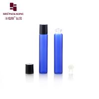 China Mini 8ml Tubular Glass Roller Bottle With Plastic Ball & Plastic Cap for sale