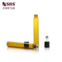 China 10ml Tubular Glass Roll‑On Bottle 15mm Diameter Empty Cosmetic Roller Vial for Essential Oil Perfume for sale