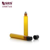 China 10ml Tubular Glass Roll‑On Bottle 15mm Diameter Empty Cosmetic Roller Vial for Essential Oil Perfume for sale