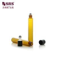 China 10ml Tubular Glass Roll‑On Bottle 15mm Diameter Empty Cosmetic Roller Vial for Essential Oil Perfume for sale